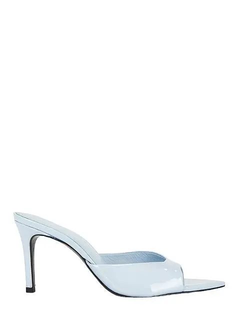 BLACK SUEDE STUDIO Brea 80 Mule - Sky Blue Patent Leather