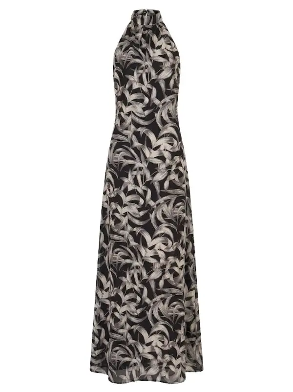 GLAM ON YOU Arabel Maxi Dress Leopard Print - Black