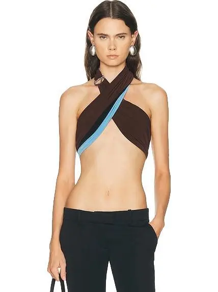 Coperni Crossed Top - Blue Multi
