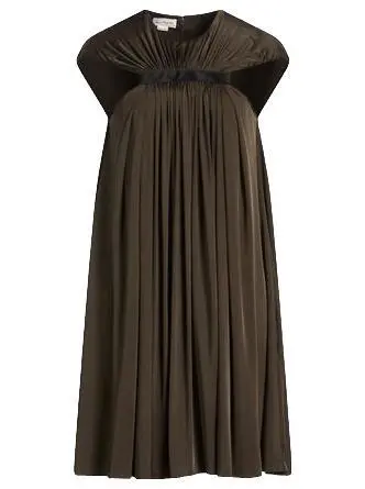 Alexander McQueen Military Viscose & Elastane Mini Dress - Green