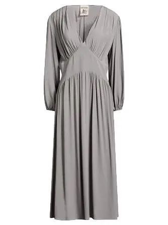 SEMICOUTURE Midi Dress In Acetate And Silk - Grey