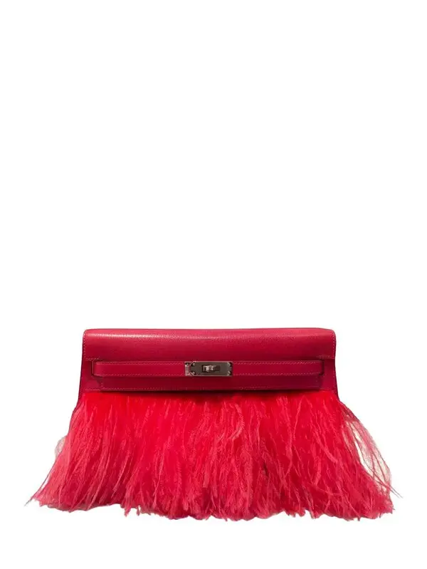 Hermès Kelly Elan Folie Ostrich-feather Shoulder Bag - Pink