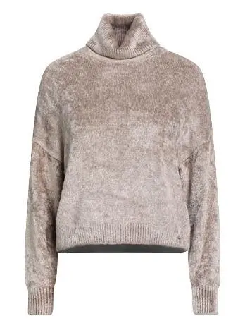 Herno Turtleneck In Viscose And Polyamide - Light Brown