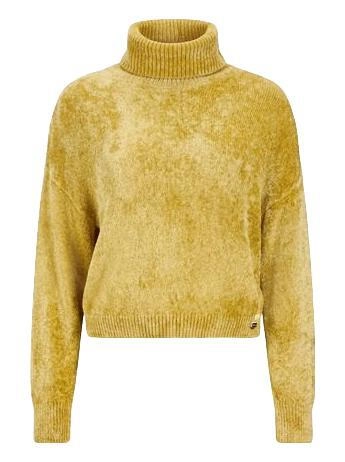Herno Turtleneck In Viscose And Polyamide - Mustard