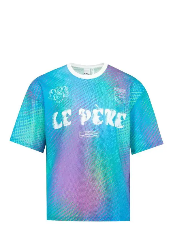 LE PERE Dot-print Amado T-shirt - Blue