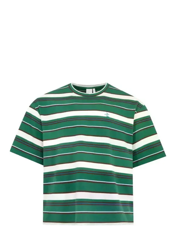 LE PERE Tommy Horizontal-stripe T-shirt - Green