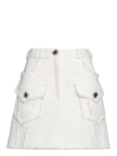 Balmain Mini Skirt - White
