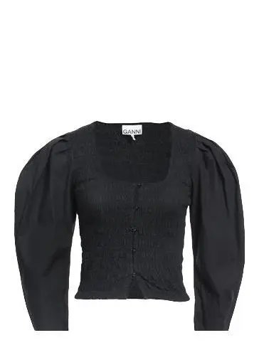 GANNI Organic Cotton Shirt - Black