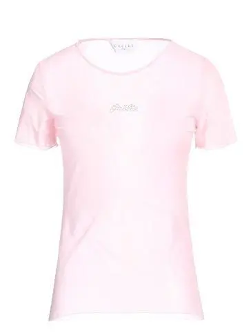 GAËLLE PARIS Tulle Crewneck Short Sleeve Top - Pink