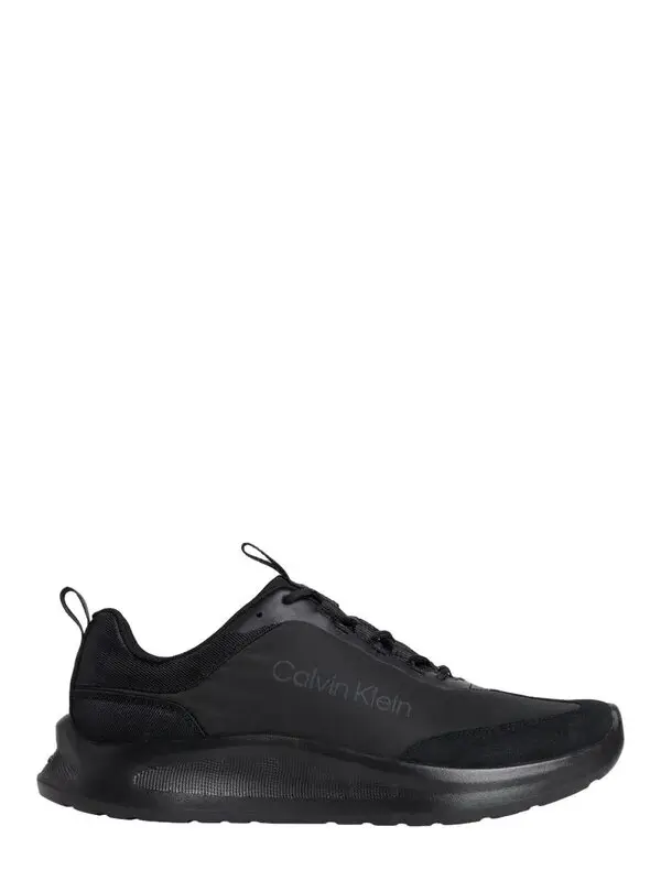 Calvin Klein Paneled Lace-up Sneakers - Black