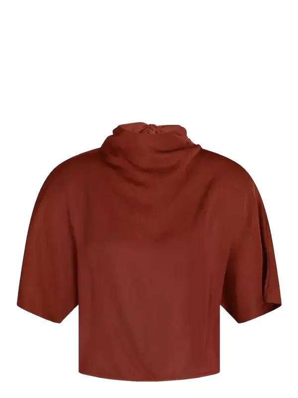 Diane Von Furstenberg Draped High-neck Top - Brown