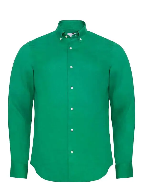 LOJA DAS MEIAS Button-down Long-sleeve Shirt - Green