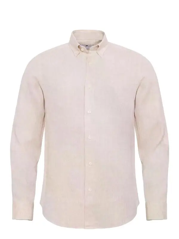LOJA DAS MEIAS Button-down Collar Long-sleeve Shirt - Neutrals