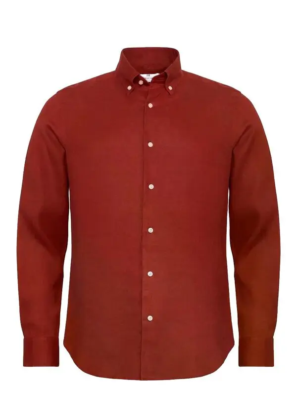 LOJA DAS MEIAS Button-down Long-sleeved Shirt - Red