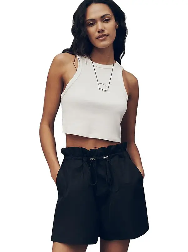 AGOLDE Lydia Drawstring Shorts - Black