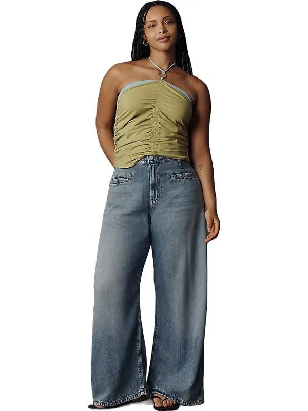 PILCRO Mid-rise Wide-leg Jeans - Medium Denim