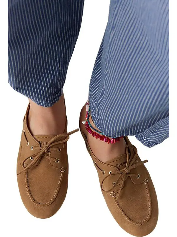 Sperry Slim Boat Mules - Light Peanut