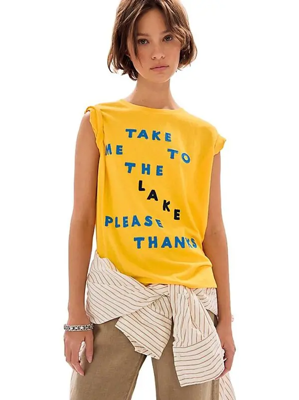 MOTHER Take Me To The Lake" Boxy Tee - Freesia