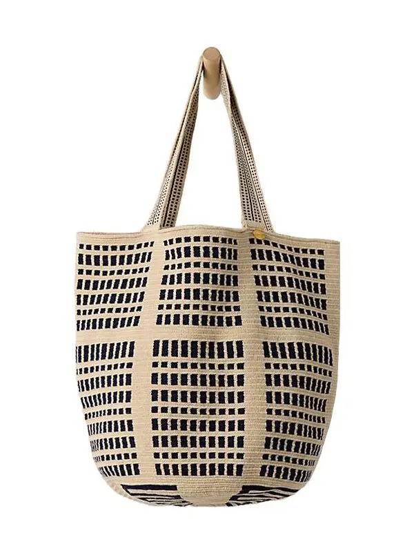GUNAMUNA Woven Tote Bag - Navy Mix