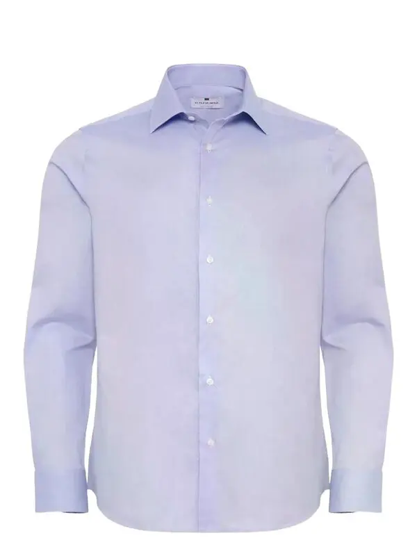 LOJA DAS MEIAS Spread-collar Long-sleeve Shirt - Blue