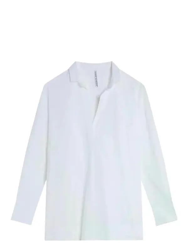 Liviana Conti V-neck Long-sleeve Blouse - White