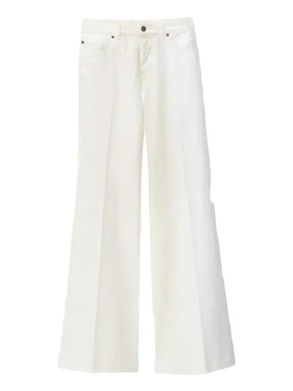 Ba&sh Badou Pressed-crease Wide-leg Jeans - White