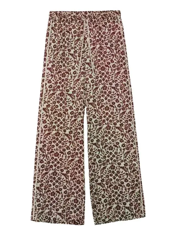 OTTOD'AME Floral Print Track Pants - Neutrals