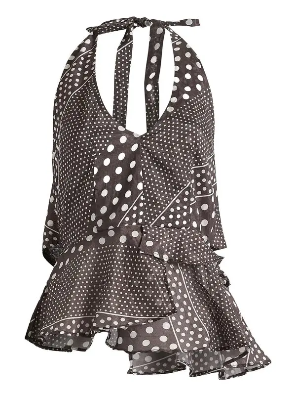 DAMSON MADDER Leandra Halter Cami - Dark Brown
