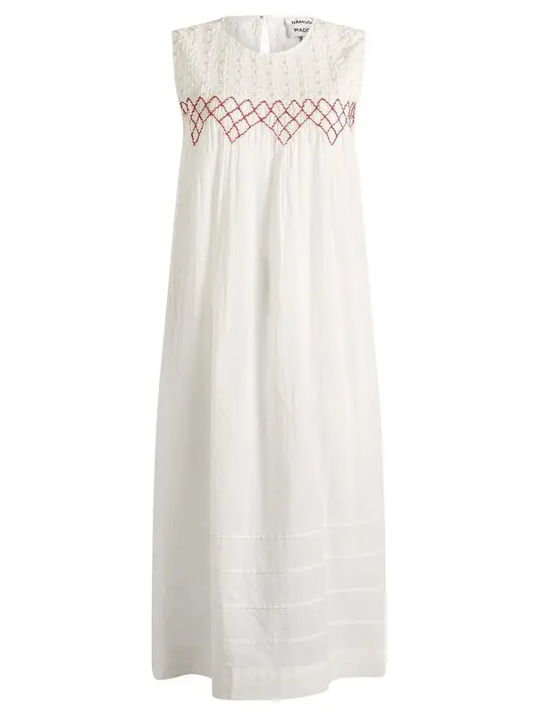 DAMSON MADDER Ambrose Midi Night Dress - White