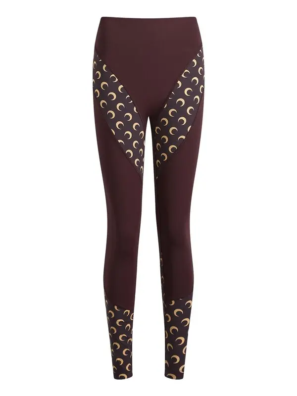 MARINE SERRE Athleisure Yoga Legging - Deep Mahogany