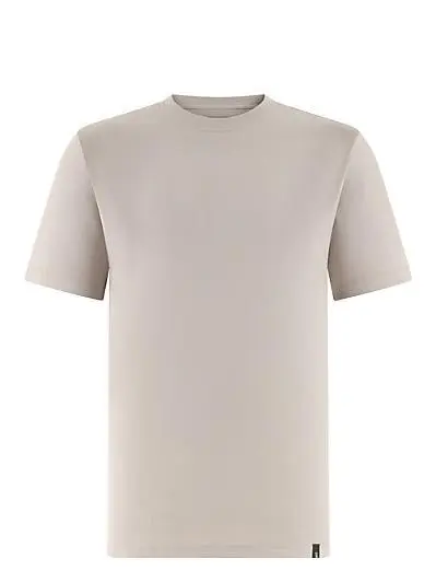 Boggi Milano Crewneck Stretch Pima Cotton T-shirt - Sand