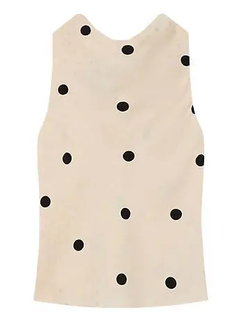 Whistles Polka-dot Halterneck Satin Blouse - Multi-coloured