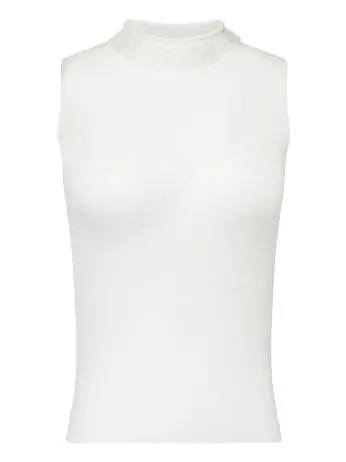 CFCL Portrait Enchant Embellished Knitted Top - White Multi