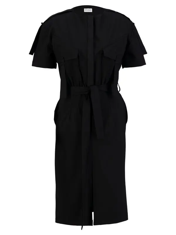 MA MULIER Arnat Belted Midi Dress - Black