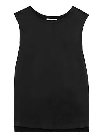 REISS Rian Silk-front Woven Vest - Black