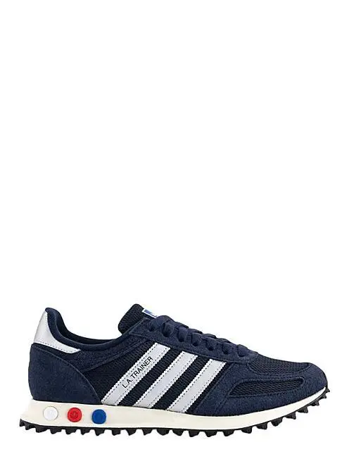 Adidas La Trainer Og Woven And Suede Trainers - Legend Ink Silver Me