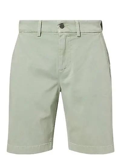 7 For All Mankind Luxe Performance Cotton Chino Shorts - Comfort Sateen Leaf