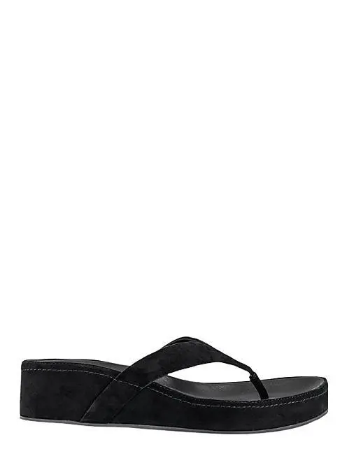 TONY BIANCO Blaire Suede Platform Sandals - Black Suede