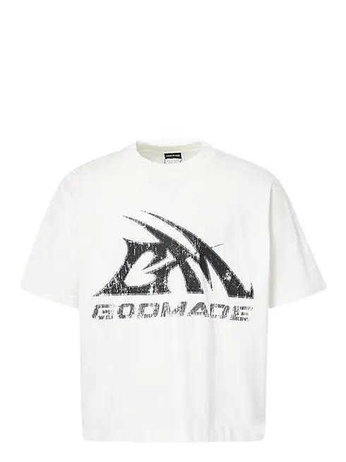 GODMADE Logo-print Crew-neck Cotton T-shirt - Off White