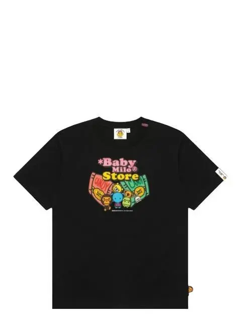 A BATHING APE Baby Milo Regular Fit Tee Shirt - Black