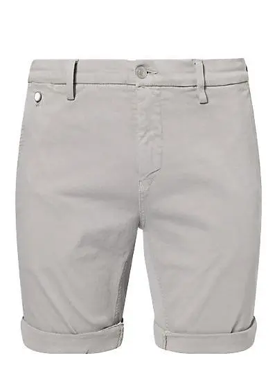 REPLAY Hyperflex Stretch-cotton Chino Shorts - Light Grey