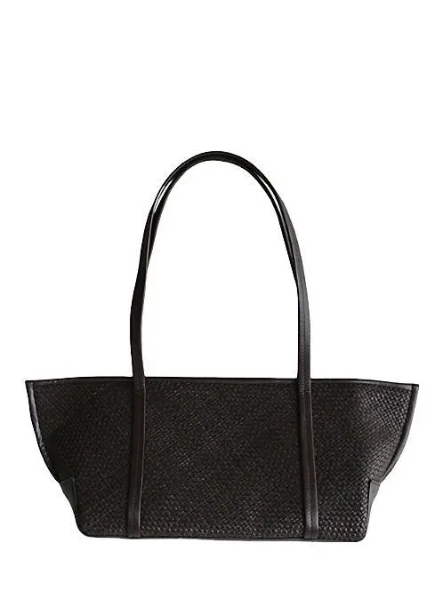 ST. AGNI Bateau Leather Tote Bag - Coffee