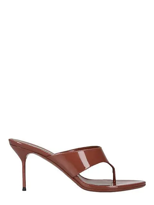 Paris Texas Lidia Thong 70 Leather Mules - Pink
