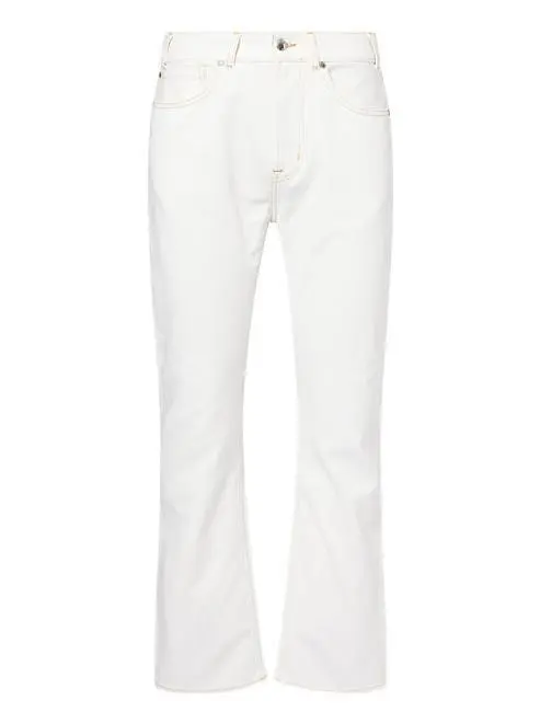 7 For All Mankind Straight-leg Cotton Denim Jeans - Chalk
