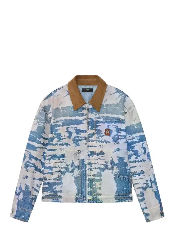 Amiri Bleached Work Denim Jacket - Blue