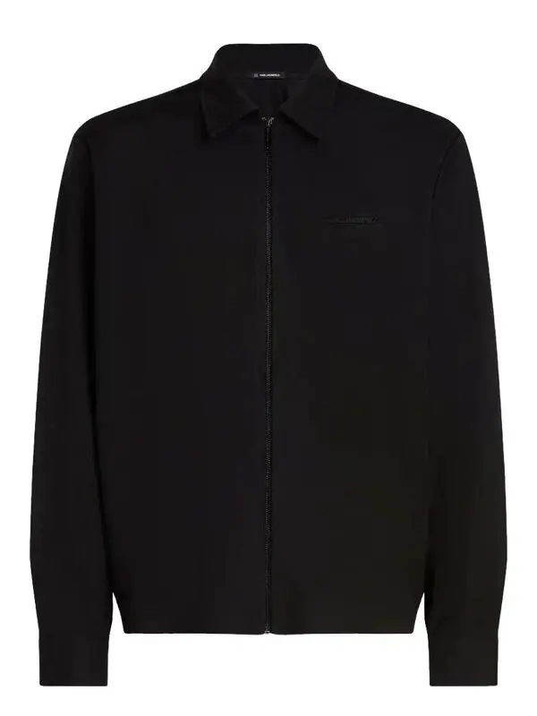 Karl Lagerfeld Rue St-guillaume Zip-fastening Shirt Jacket - Black