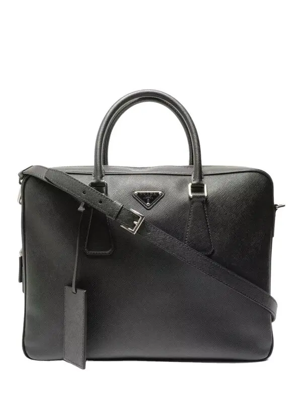 Prada Saffiano Leather Tote Bag - Black