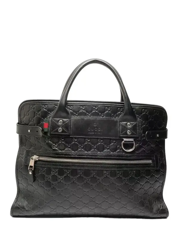 Gucci Guccissima Leather Tote Bag - Black