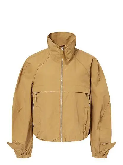 Acne Studios Logo Embroidered Sport Nylon Jacket - Dark Khaki