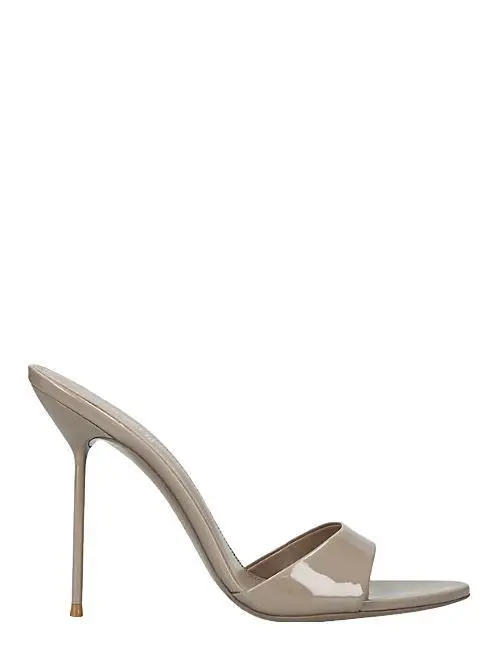 Paris Texas Lidia 105 Leather Heeled Mules - Taupe